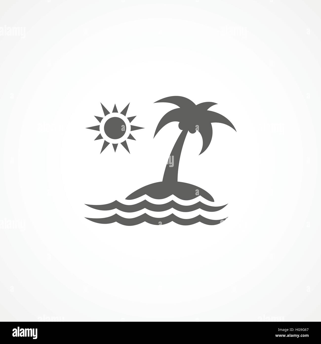 Tropical island view Stock Vector Images - Alamy