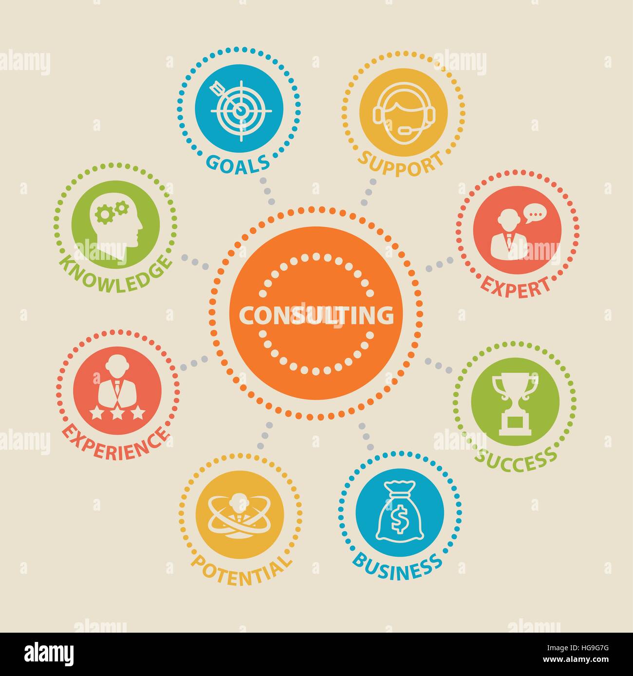 CONSULTING Concept with icons Stock Vector Image & Art - Alamy