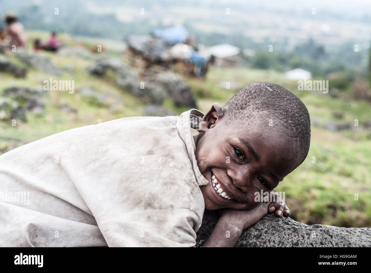 Batwa Pygmy children near Kisoro in South Western Uganda Stock Photo ...