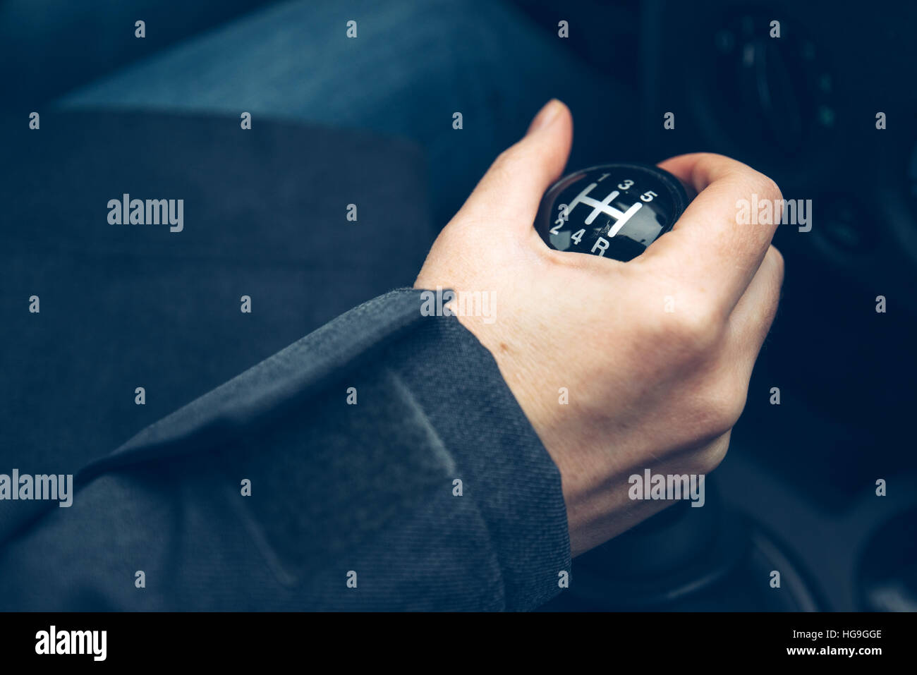 Woman stick shift car hi-res stock photography and images - Alamy