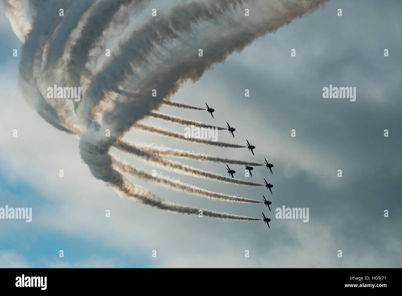 Red arrows and smoke trail hi-res stock photography and images - Alamy
