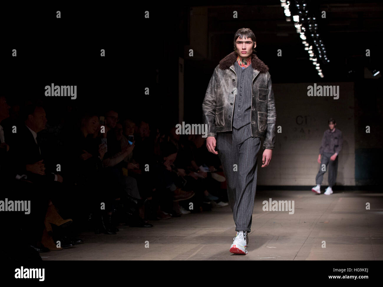 Models on the catwalk during the TOPMAN Design London Fashion Week MenÃ ...
