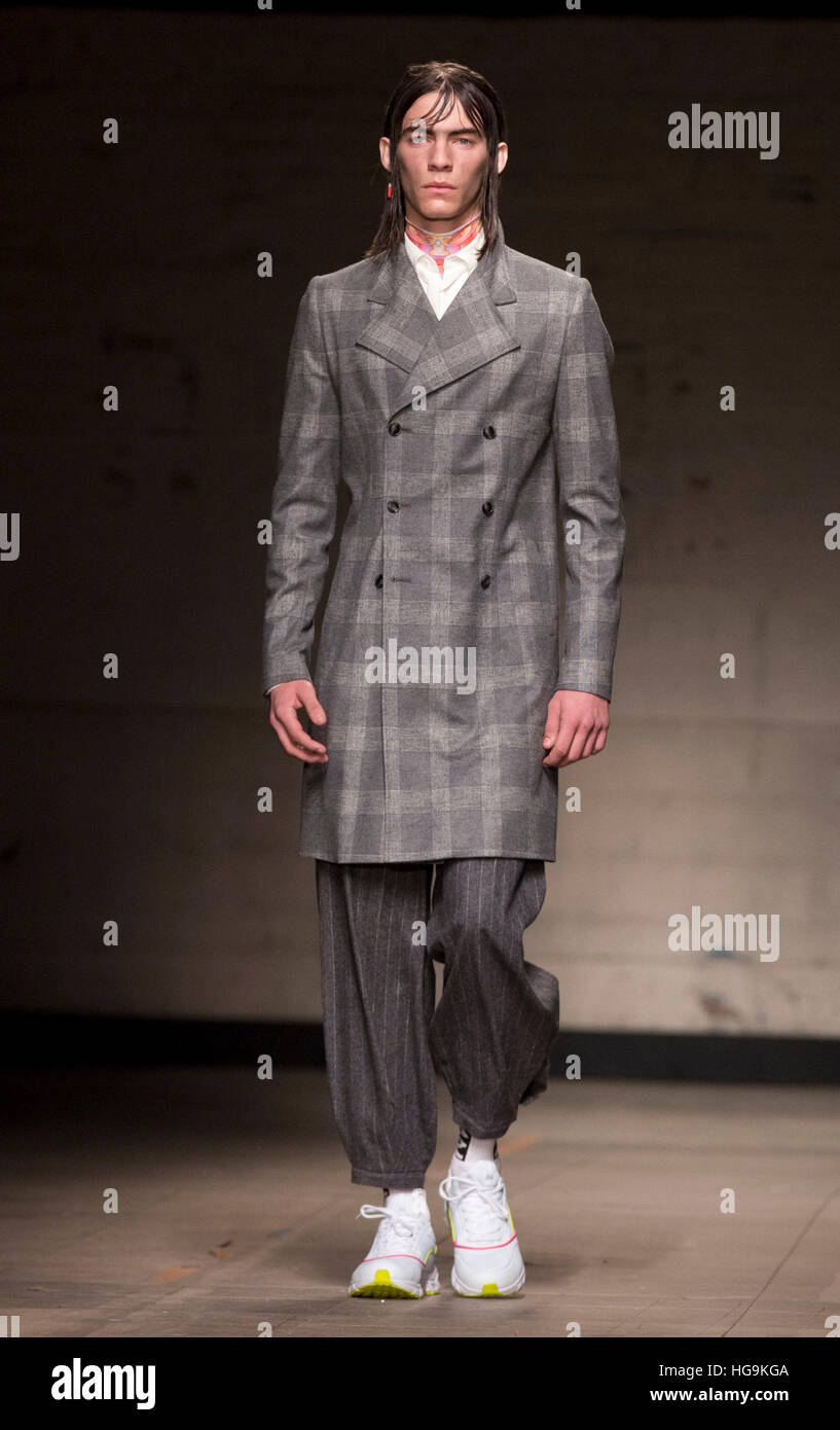 Models on the catwalk during the TOPMAN Design London Fashion Week MenÃ ...