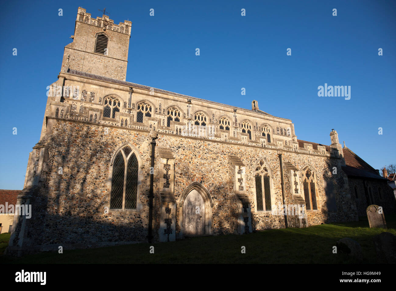 The Medieval church of St. Mary's in the Suffolk village of Coddenham ...