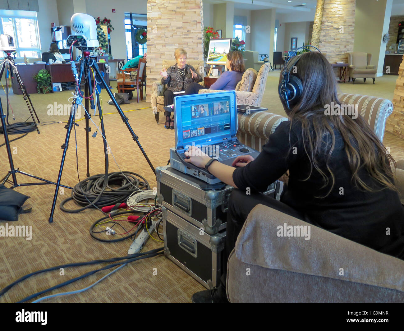 Location remote Television production, live video for broadcast from ...