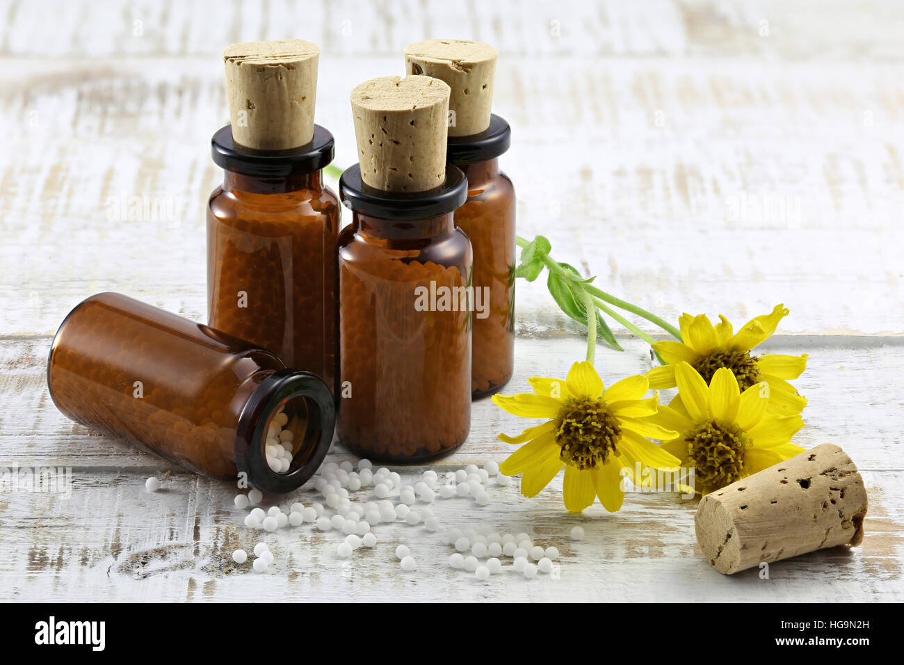 Homeopathic medicine bottles pills hi-res stock photography and images ...