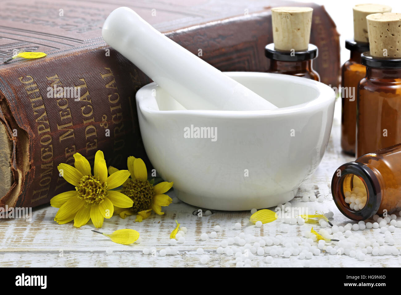 Homeopathic medicine bottles pills hi-res stock photography and images ...