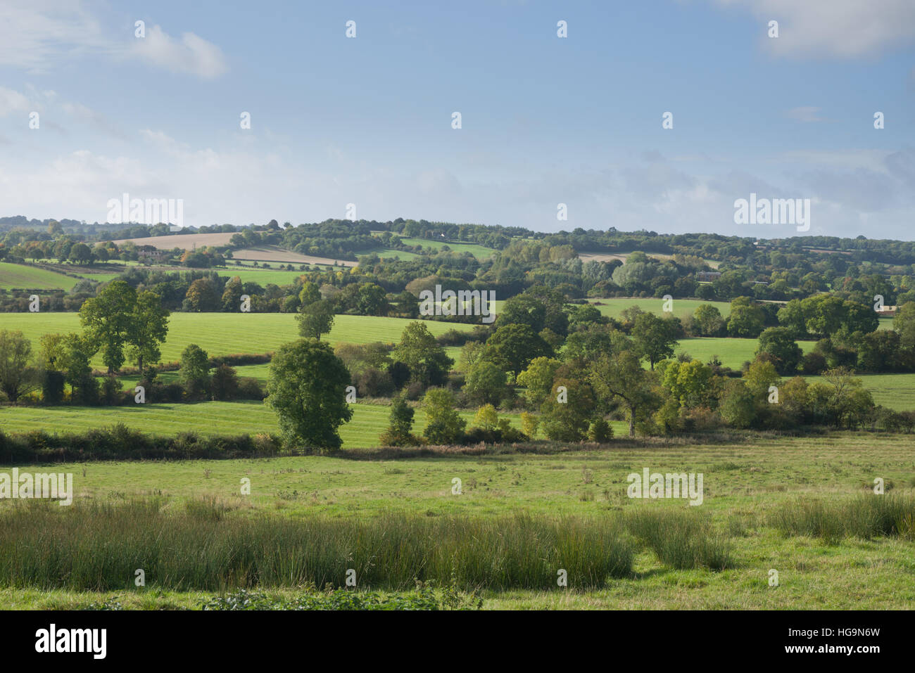 Rolling countryside in the village and civil parish of Wigginton ...
