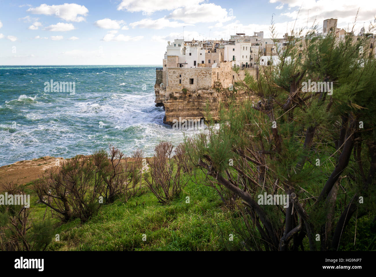 Polignano a Mare, the amazing village on the rocks, along the seaside ...