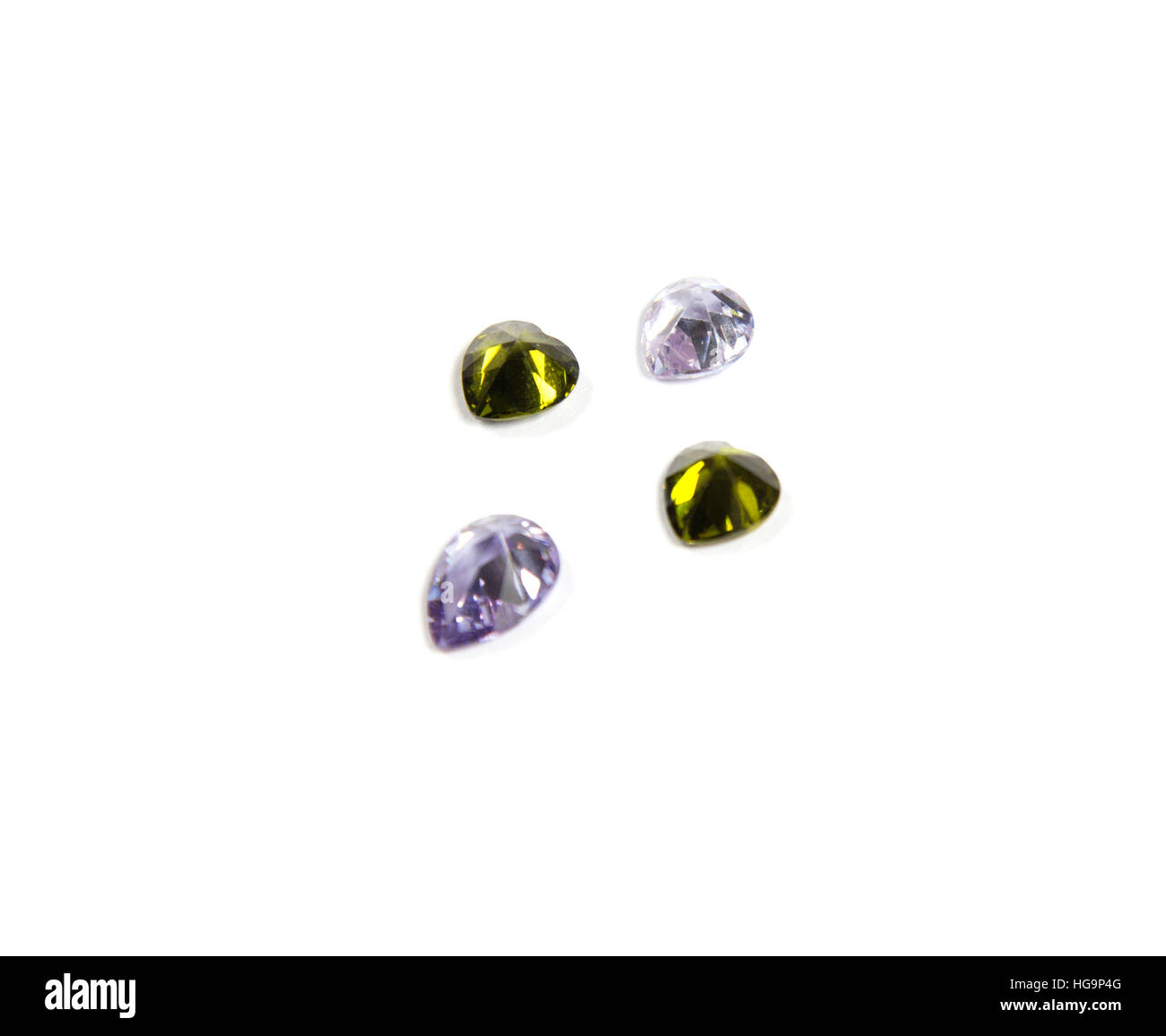 Studio shot of beautiful gemstones on white background Stock Photo - Alamy