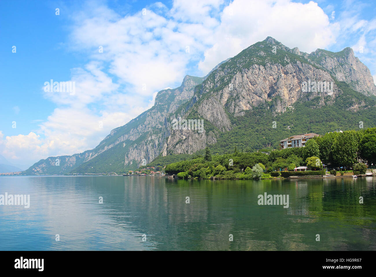 Lecco town on the lake Como, Italy Stock Photo - Alamy