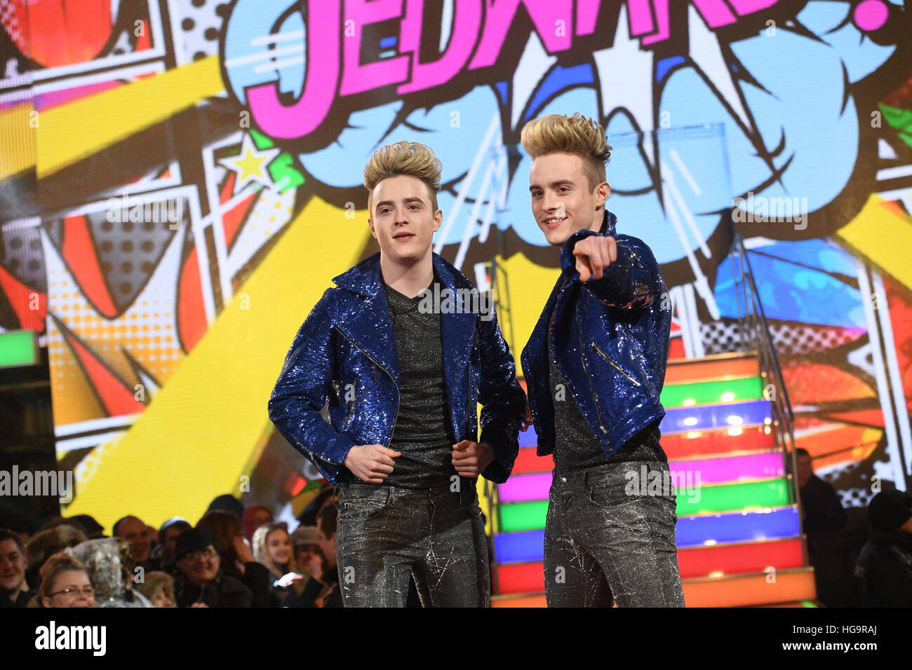 Jedward enter the Celebrity Big Brother house at Elstree Studios in ...
