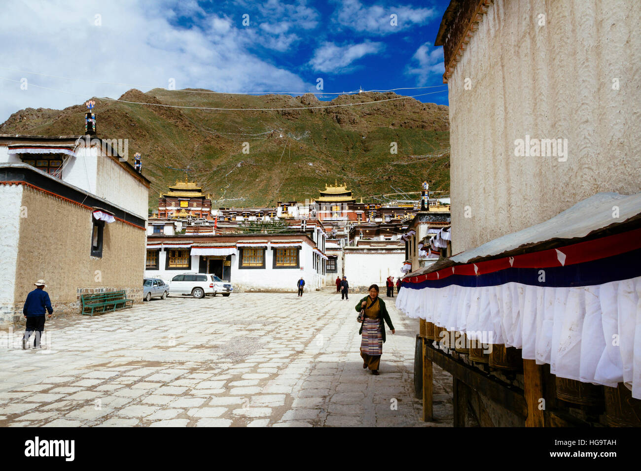 Shigatse, Tibet, China - The view of Tashilhunpo Monastery in the ...