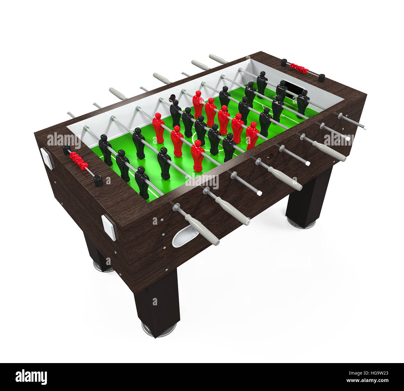 Foosball Soccer Table Game Isolated Stock Photo - Alamy
