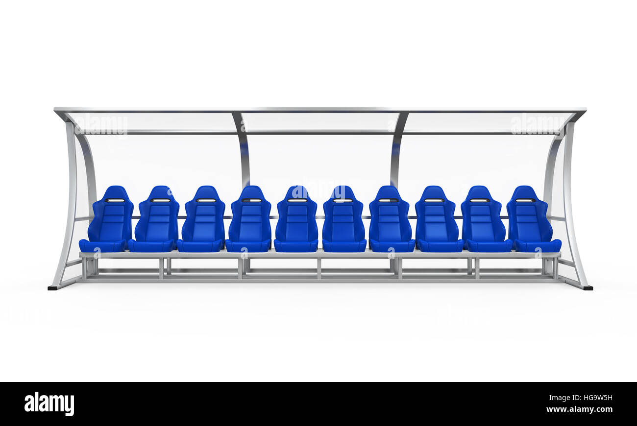 Reserve Chair and Staff Coach Bench Isolated Stock Photo - Alamy