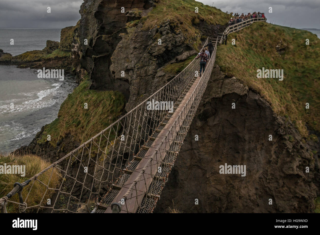 The rope Bridge in Northern Ireland Stock Photo - Alamy