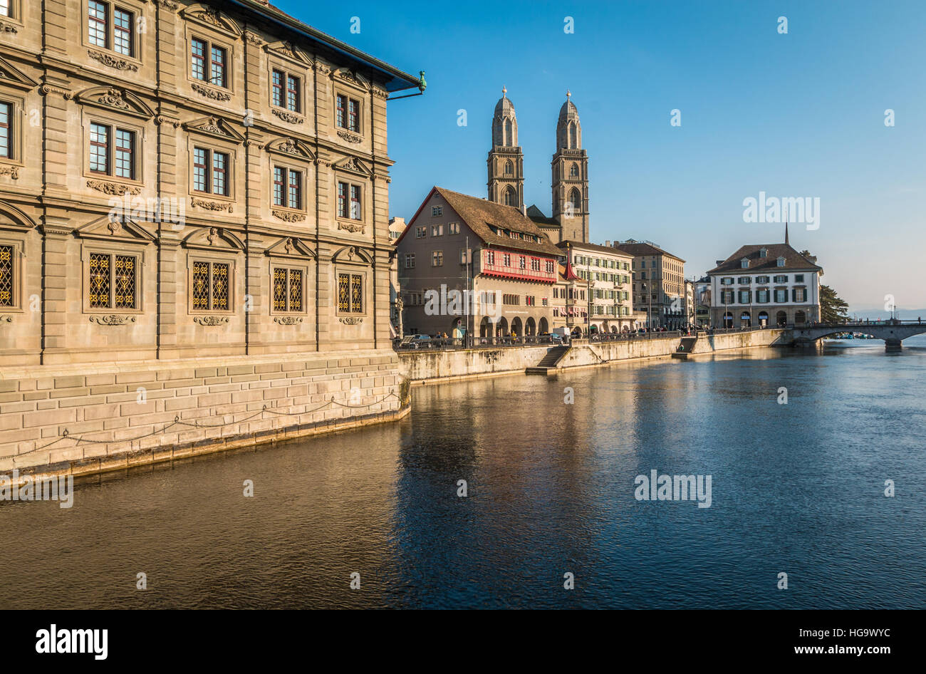 Nice view old city of Zurich in Switzerland Stock Photo - Alamy