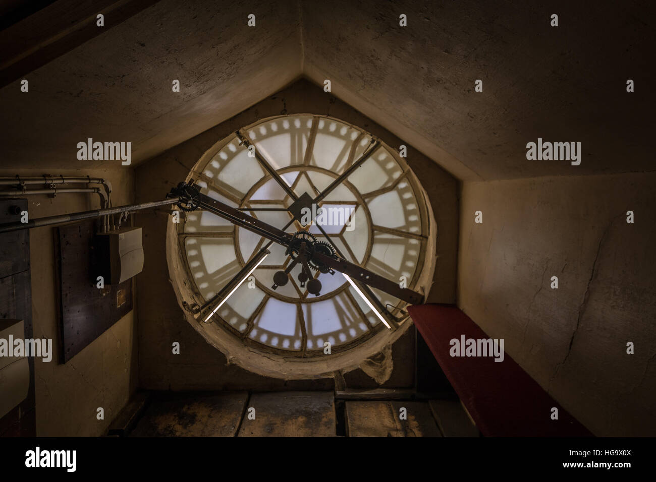 Old church clock tower in Bath England Stock Photo - Alamy