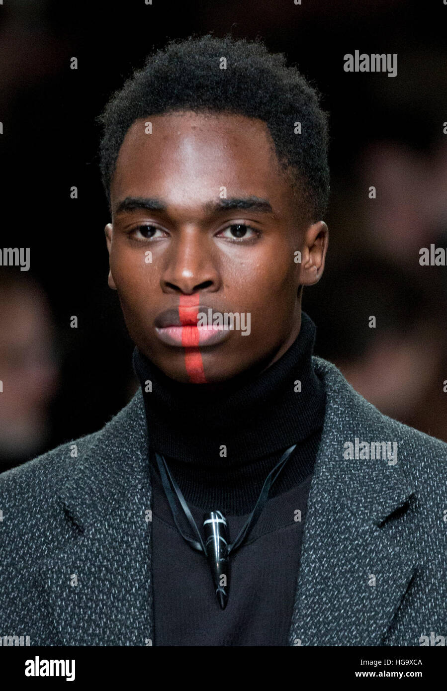Models on the catwalk during the Matthew Miller London Fashion Week Men ...