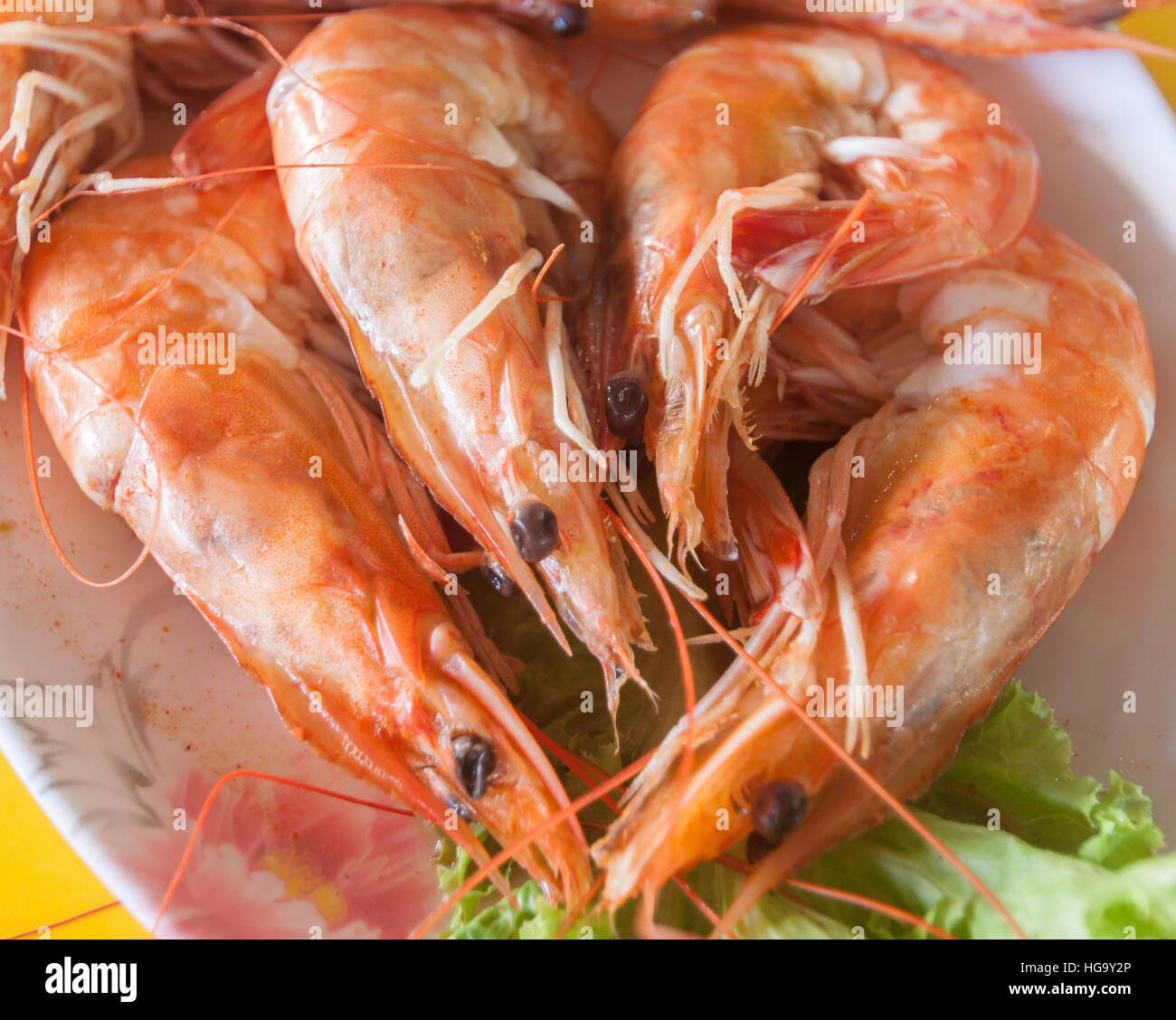 shrimps on the plate Stock Photo - Alamy