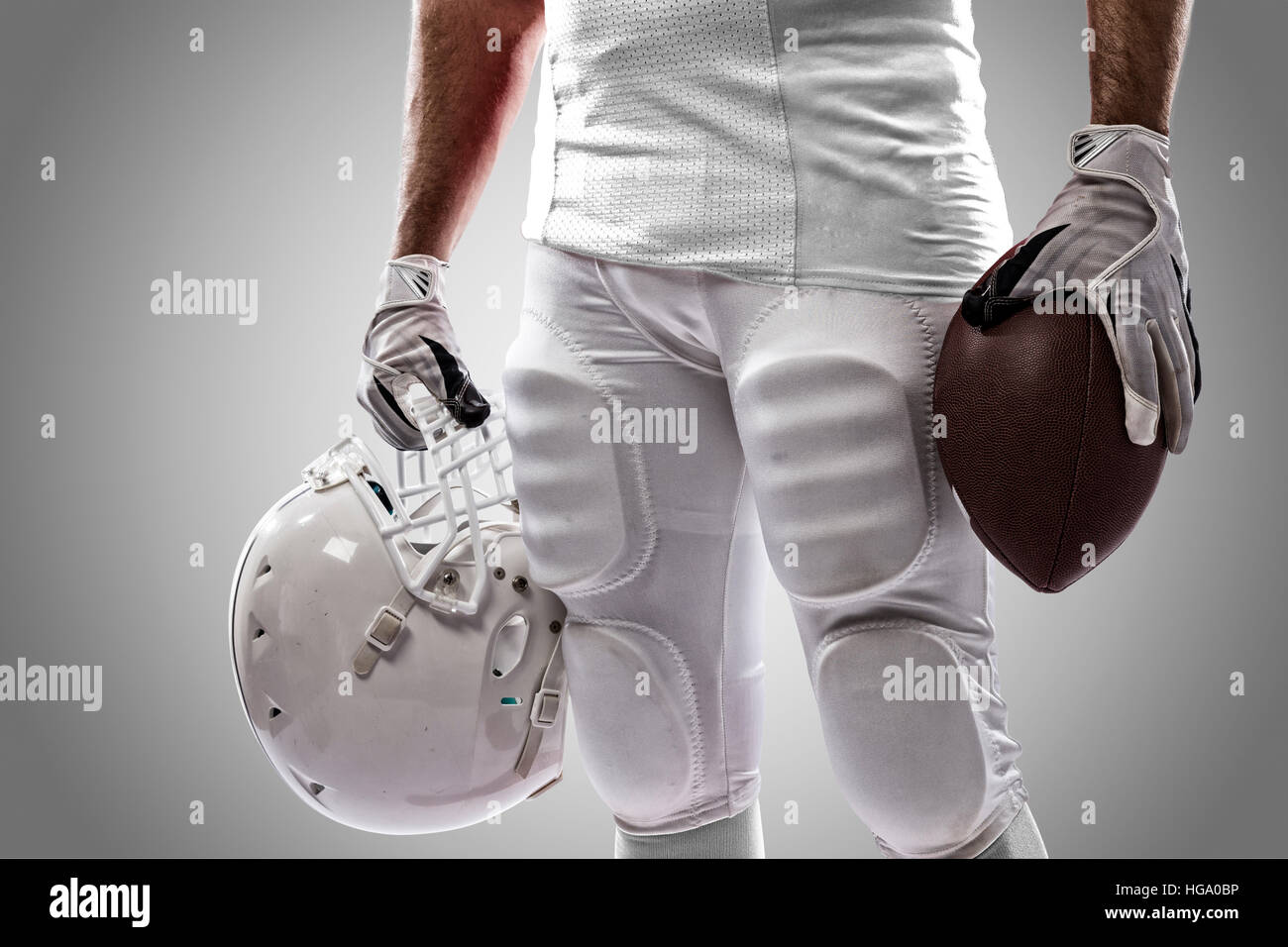Football Player with a white uniform on a white background Stock Photo ...