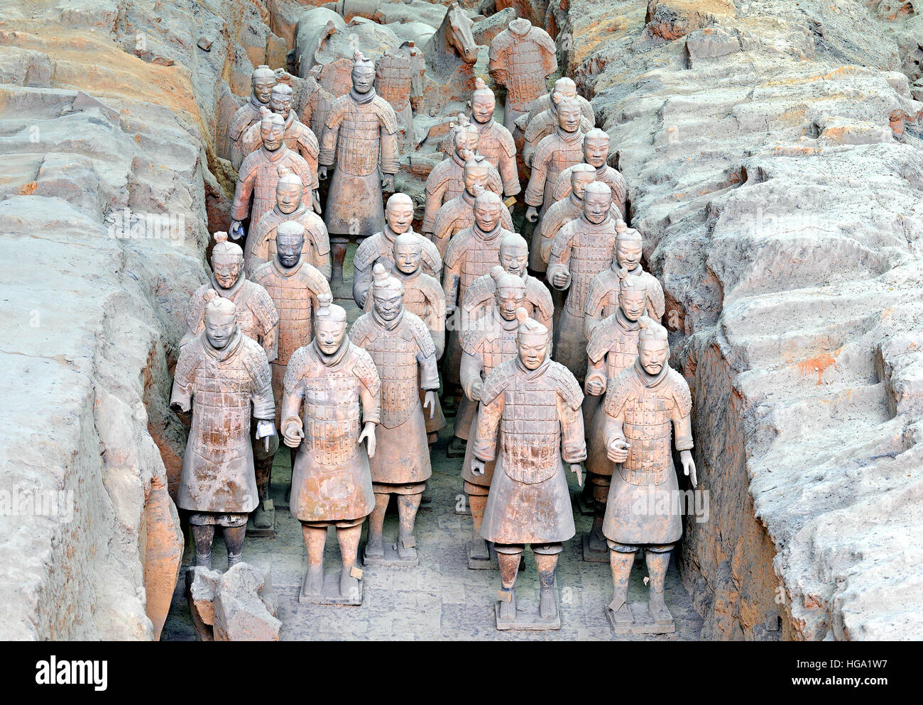 Terracotta warriors, mausoleum of the First Qin Emperor Qin Shi Huang ...