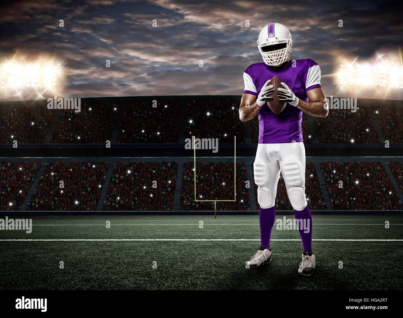 Football player purple uniform on hi-res stock photography and images ...