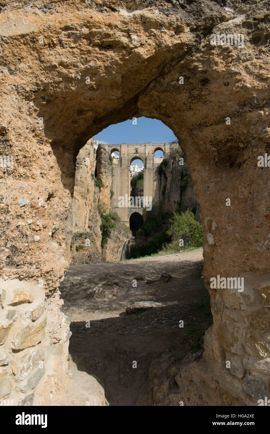 View through a stone arch Stock Photo - Alamy