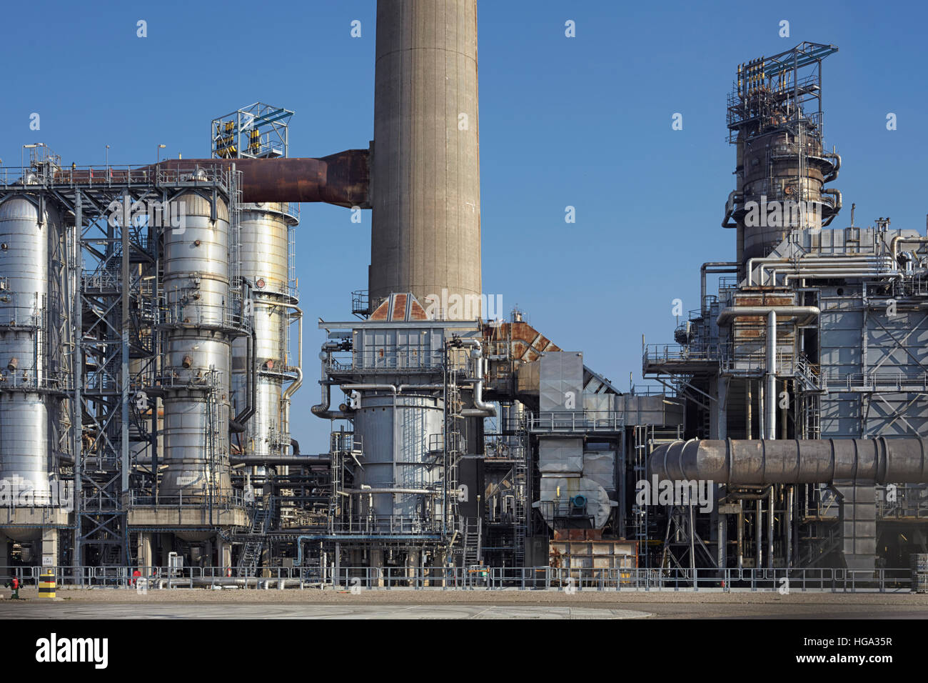 Refinery plant at Europort harbor, Rotterdam. The Netherlands Stock ...