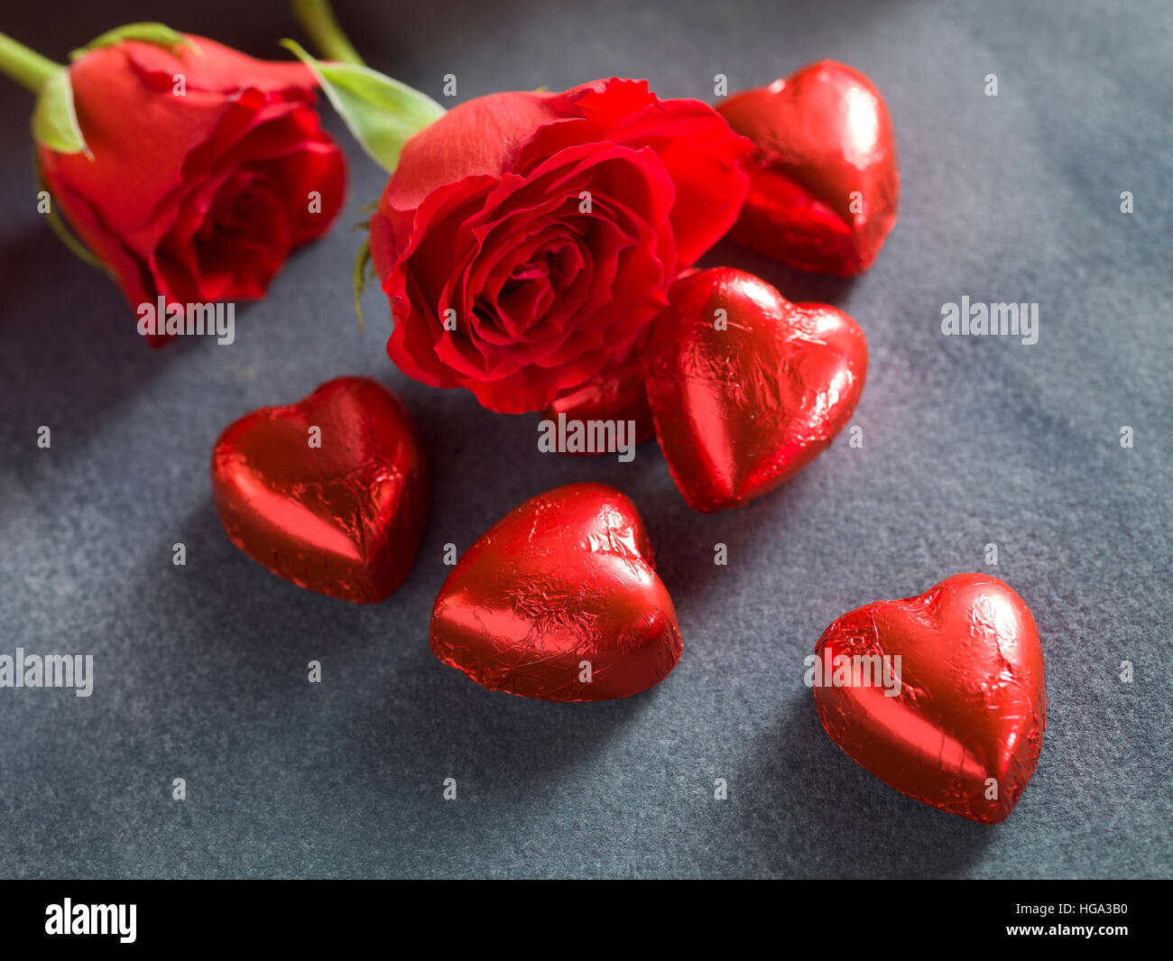 Hearts And Roses Background Blue