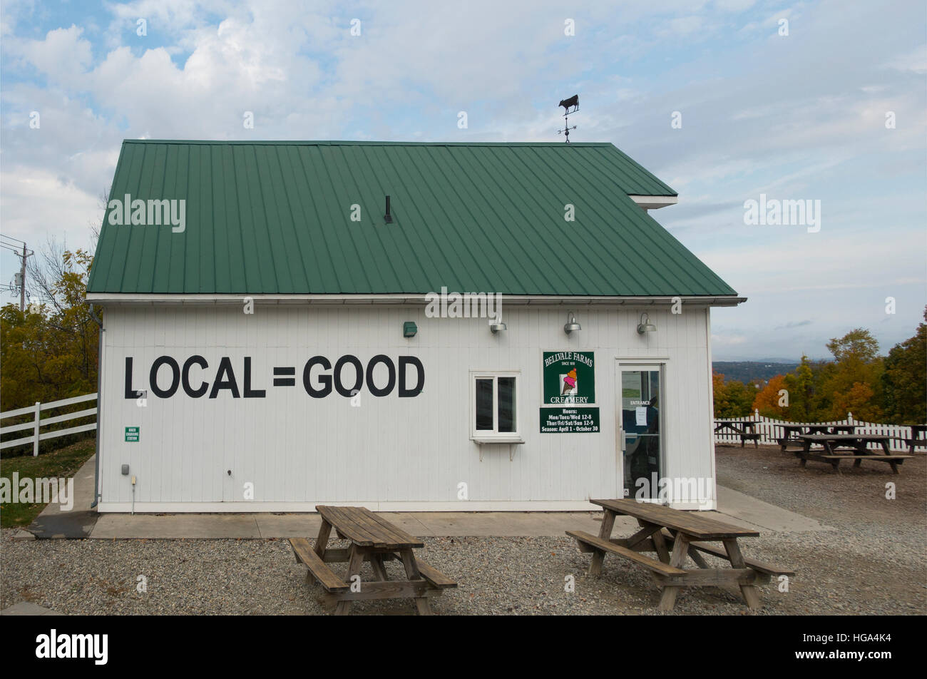 Bellvale Farms creamery Warwick New York Stock Photo - Alamy