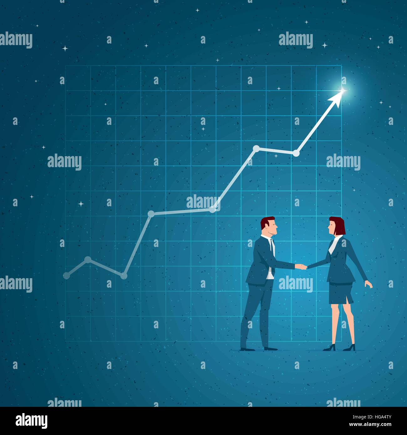 Business concept vector illustration. Cooperation, partnership ...