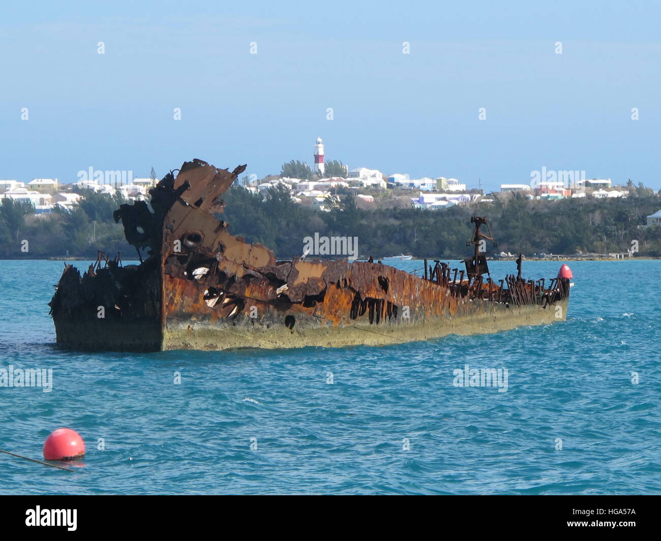 Rusting ship in St George harbour Bermuda Stock Photo - Alamy