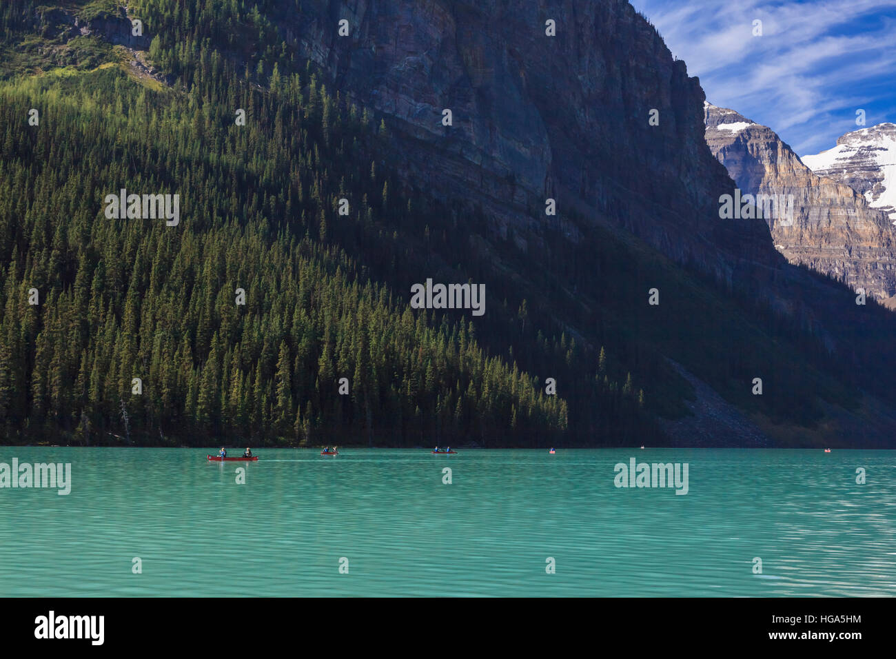 Turquoise waters of Lake Louise in Banff National Park - Alberta ...