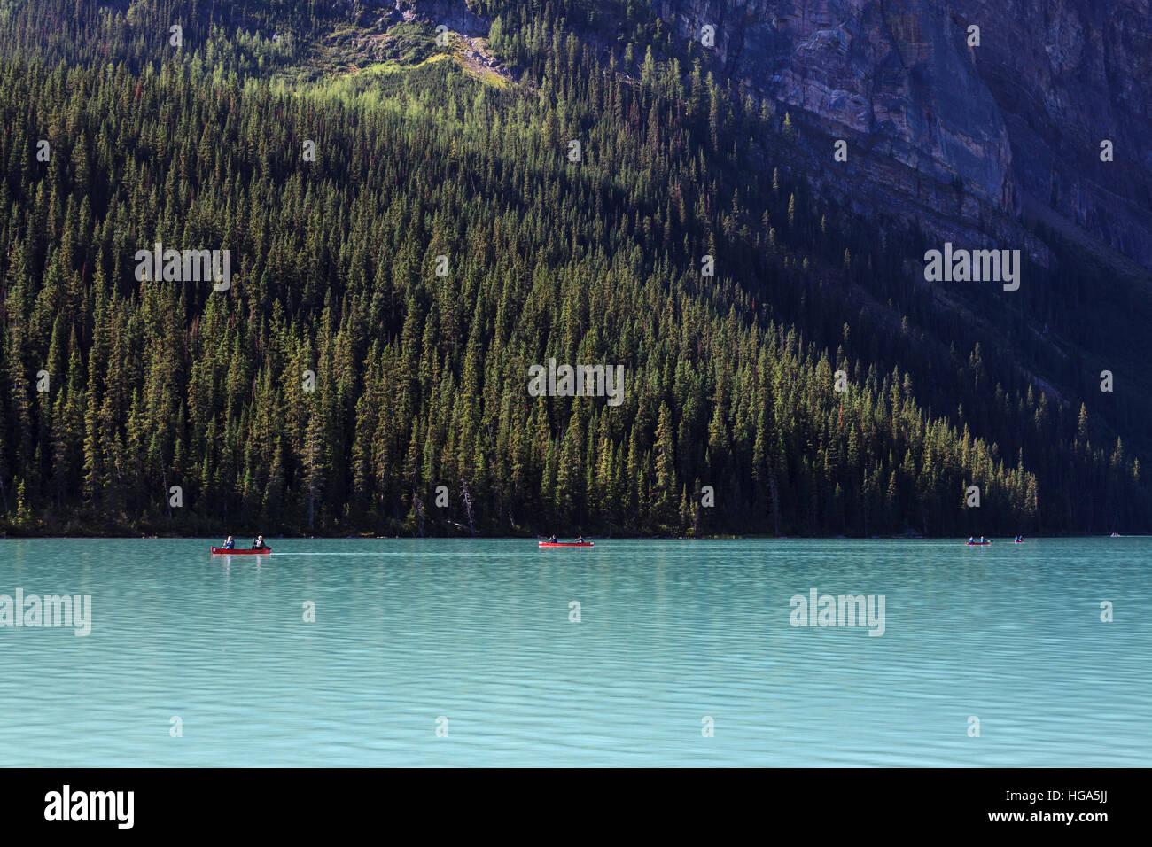 Turquoise waters of Lake Louise in Banff National Park - Alberta ...