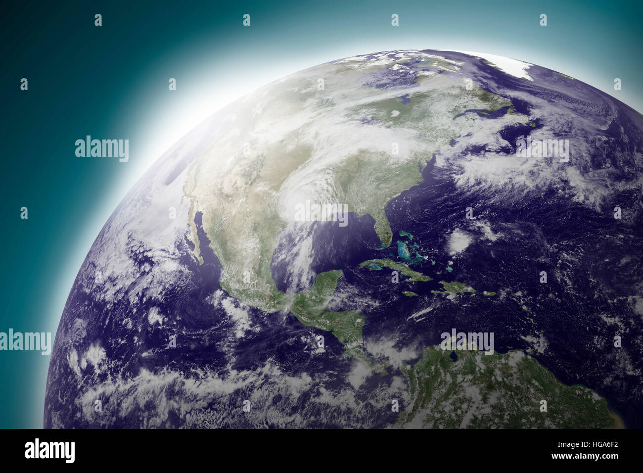 View of the dawn on earth Stock Photo - Alamy