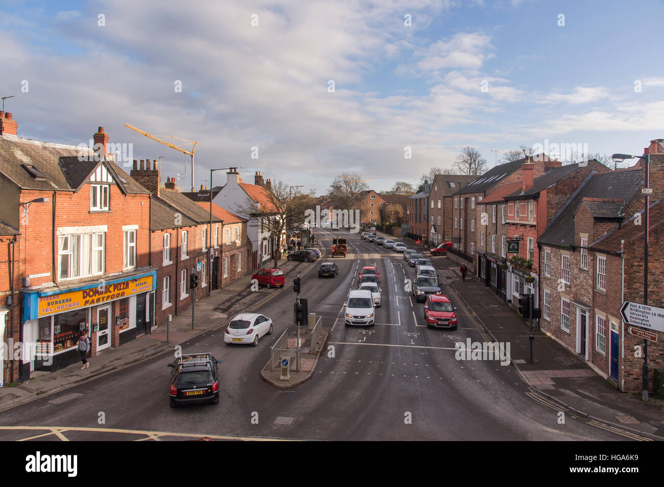View from the top of Walmgate Bar, York, North Yorkshire, England ...