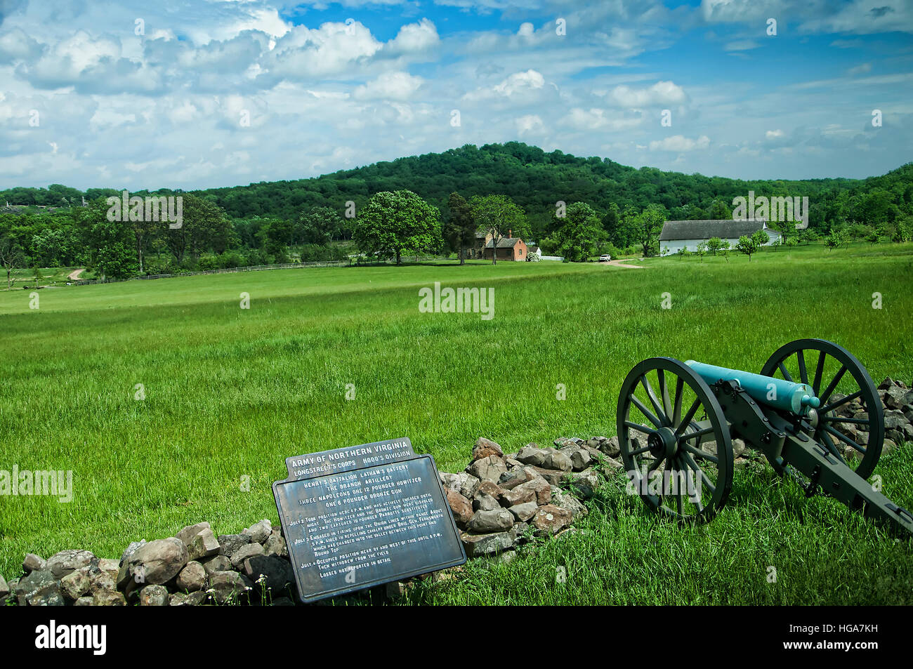 The Battlefield in Gettysburg Pennsylvania which is dotted to many ...