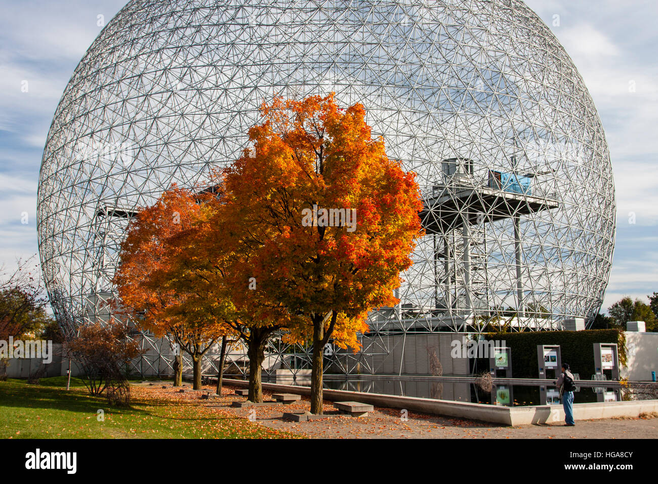 The Geodesic Dome At The Biosphere Museum In Montreal Stock Photo - Alamy