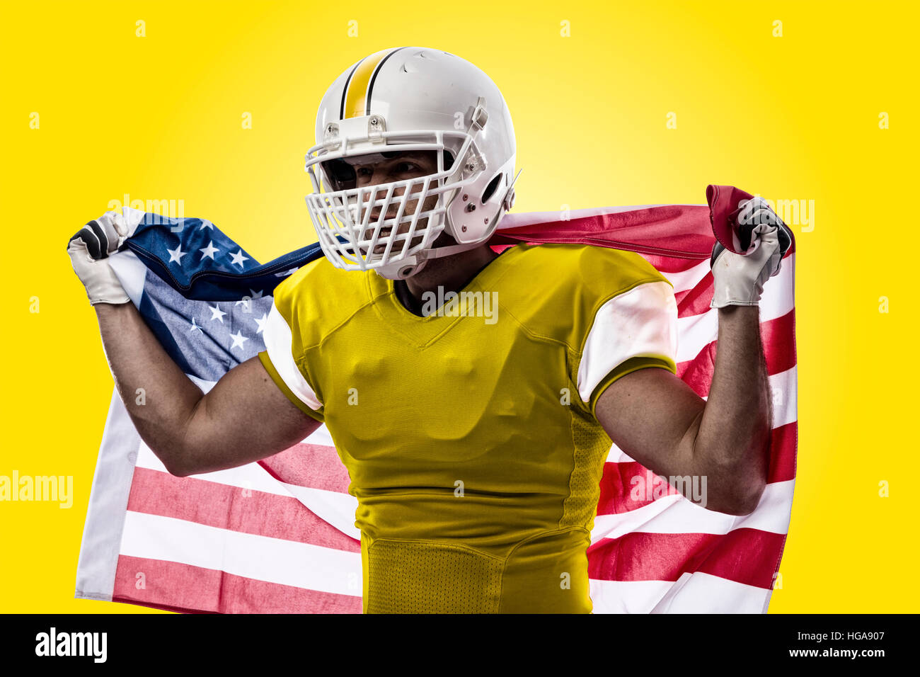 American football yellow flag hi-res stock photography and images - Alamy
