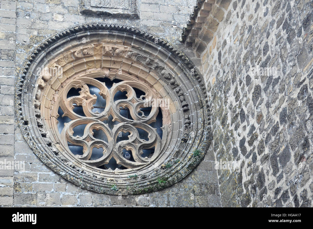 Renaissance stone rosette Stock Photo - Alamy