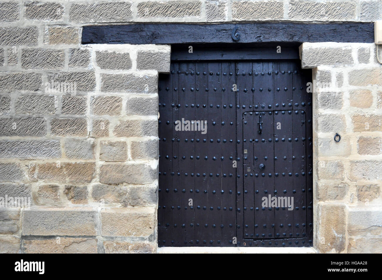 renaissance blacksmith's nails and wooden door Stock Photo - Alamy
