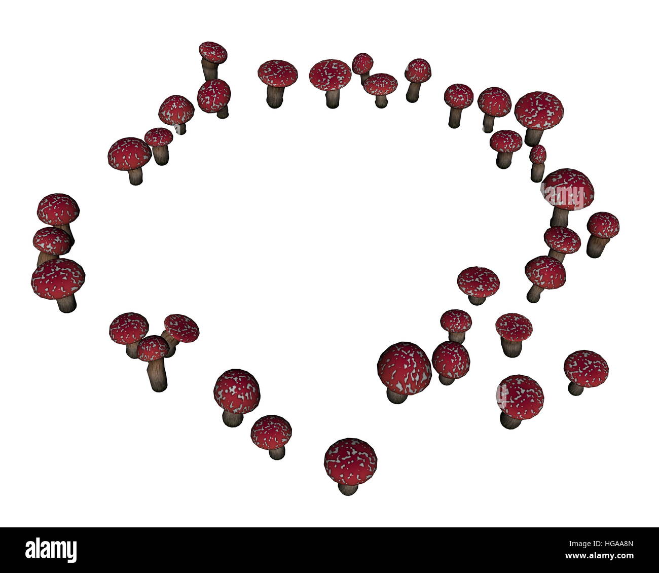 Circle of fungi Cut Out Stock Images & Pictures - Alamy