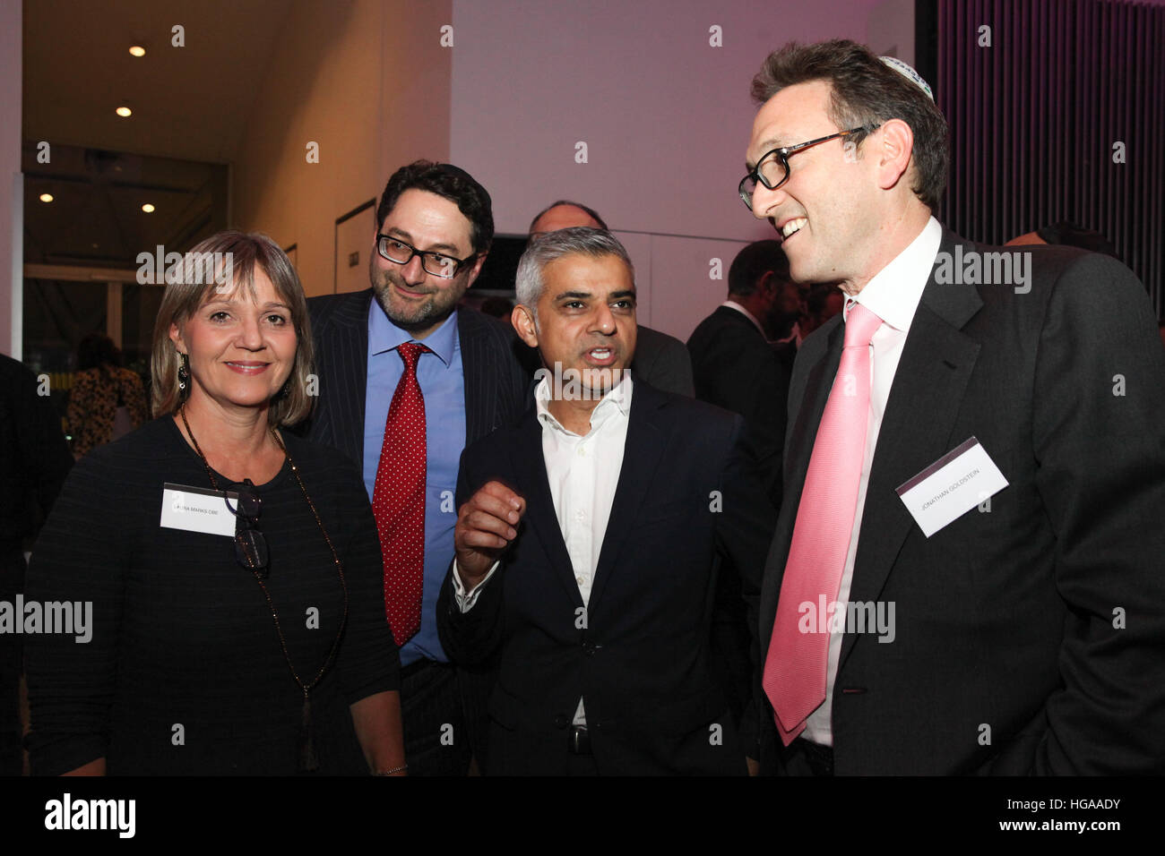 Sadiq Khan, Mark Regev, The Ambassador from Israel and members of the ...