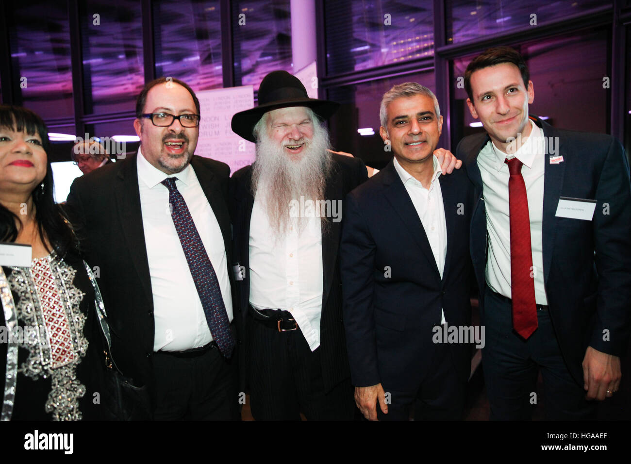 Sadiq Khan, Mark Regev, The Ambassador from Israel and members of the ...