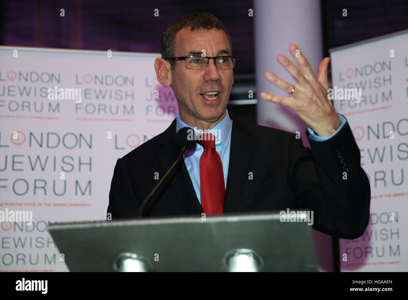 Sadiq Khan, Mark Regev, The Ambassador from Israel and members of the ...