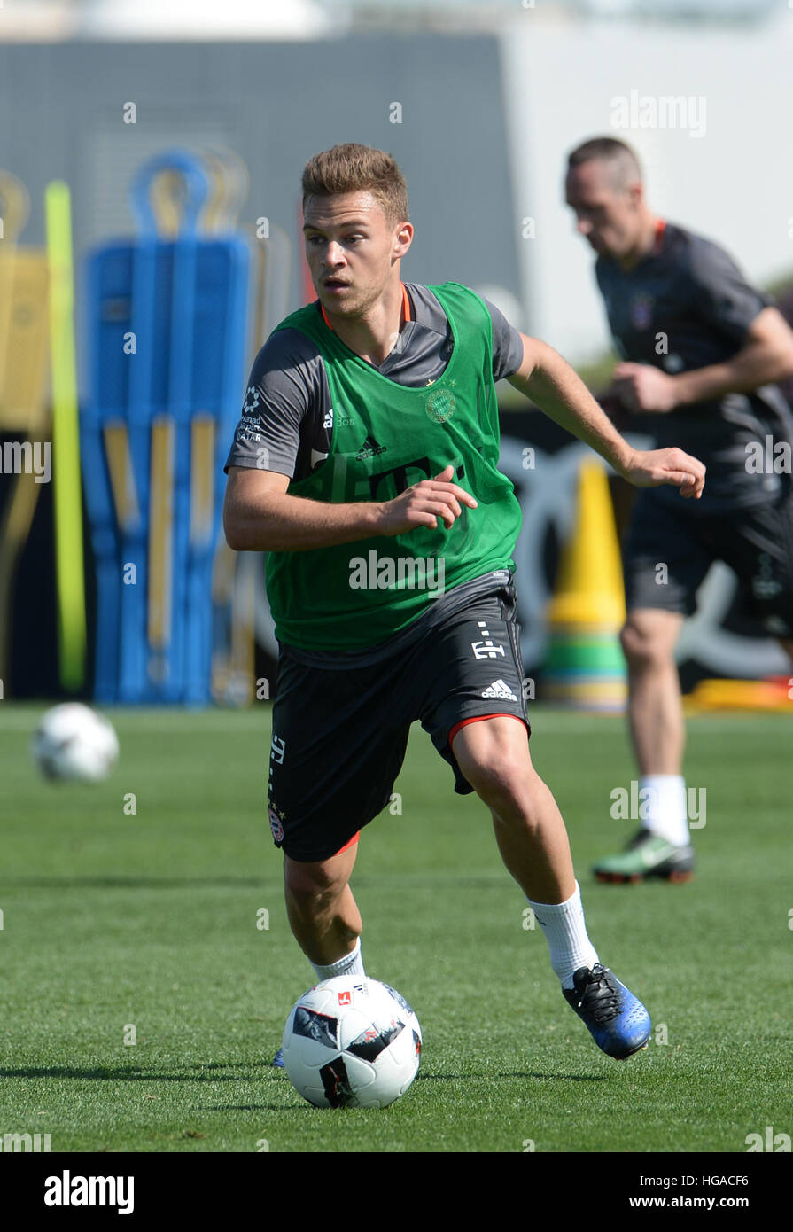 Doha, Qatar. 6th Jan, 2017. Joshua Kimmich of FC Bayern Munich runs ...