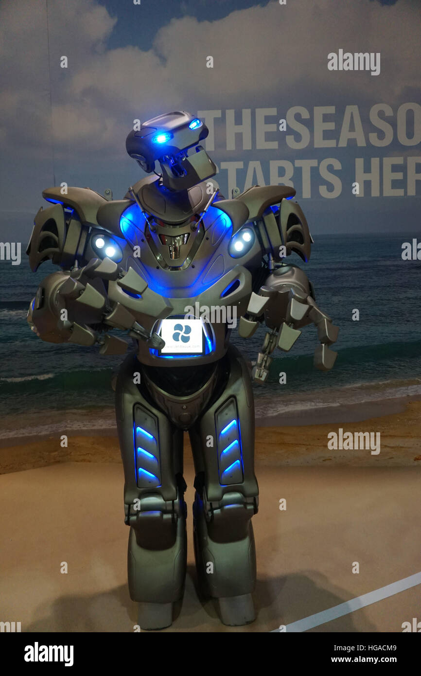 London, UK. 6th Jan, 2017. Meet and greet with Titan the Robot ...