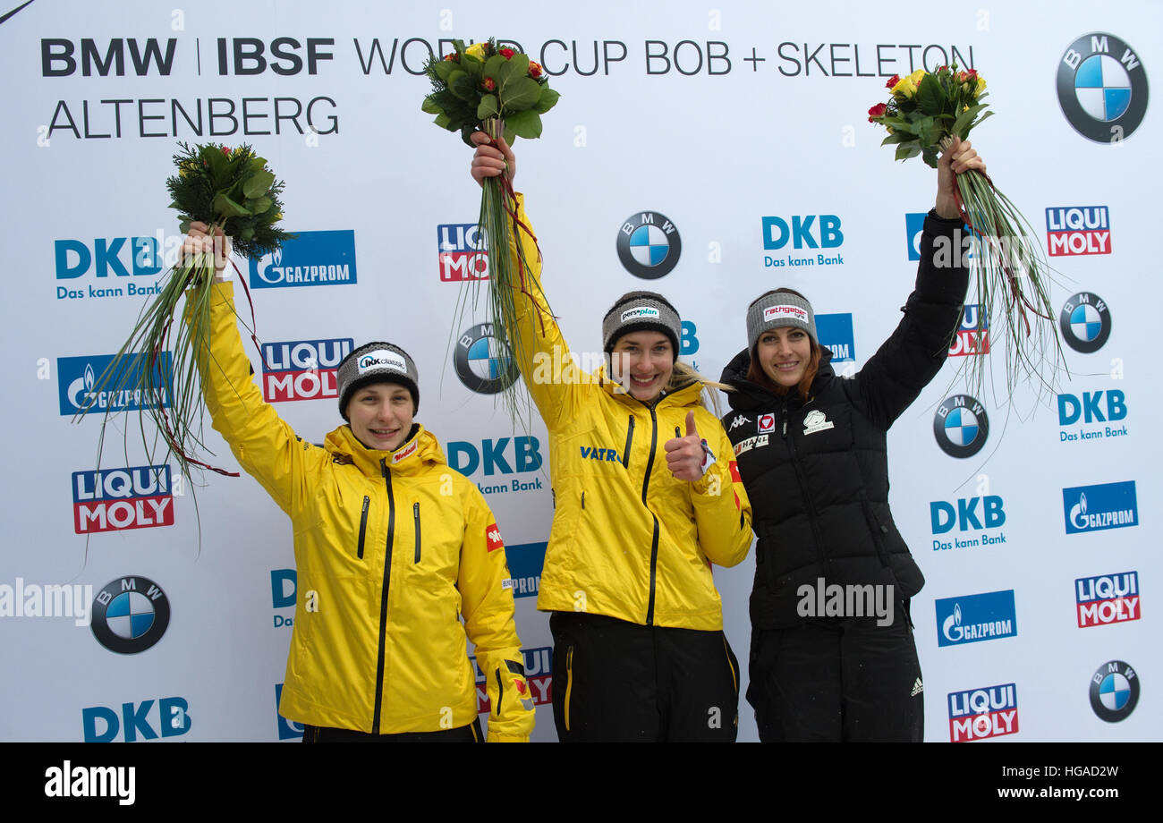 Altenberg, Germany. 6th Jan, 2017. The German skeleton athlete Tina ...