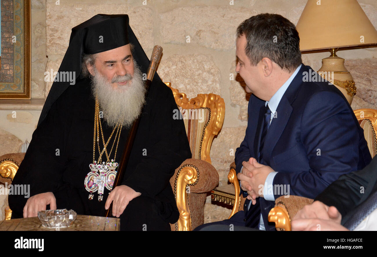 Bethlehem, Palestine. 6th Jan, 2017. Greek Orthodox Patriarch of ...